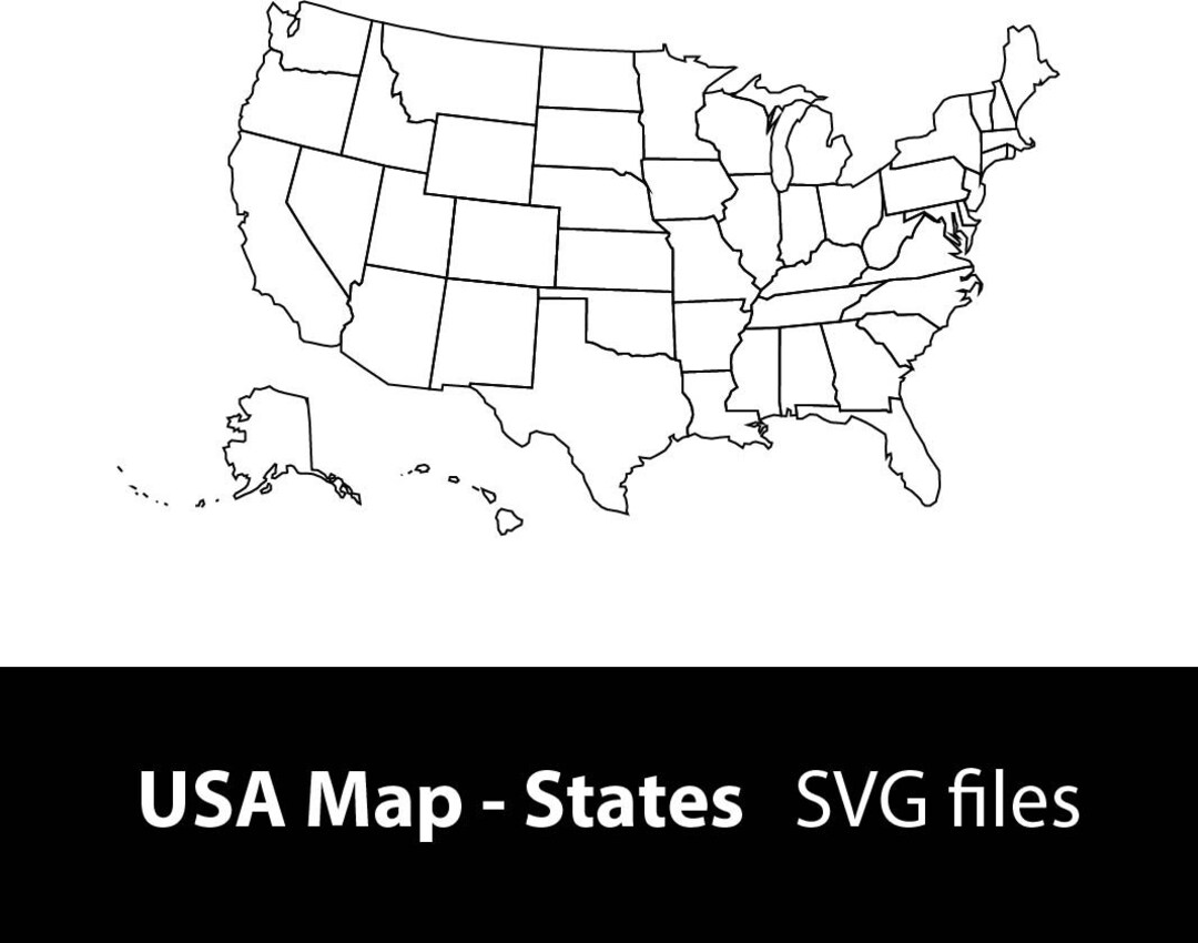USA Map - SVG - Etsy