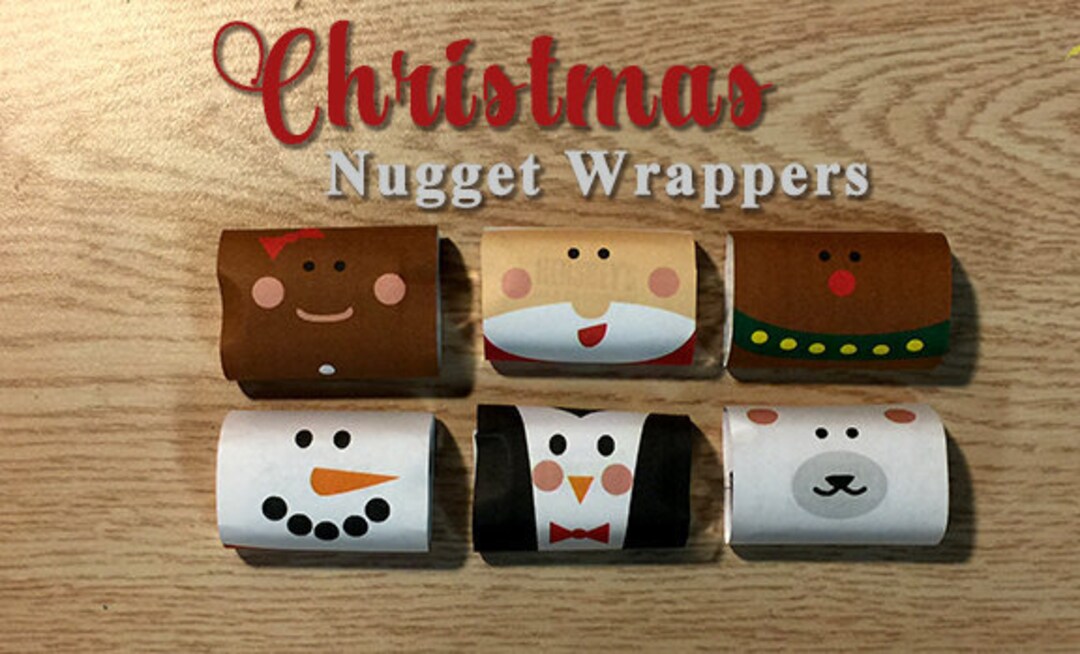 Christmas Nugget Wrappers - PDF - Etsy