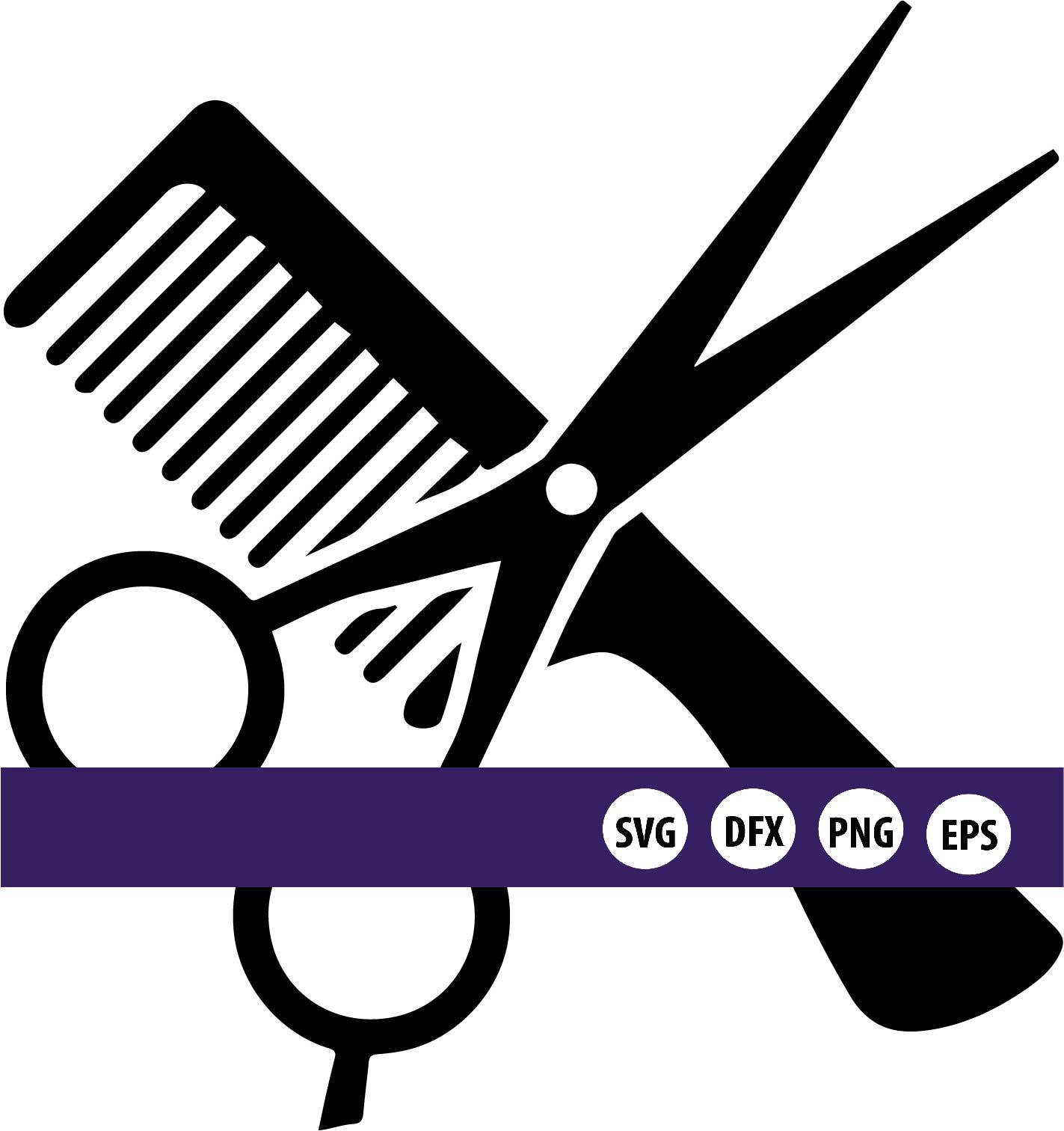 Comb and Scissors SVG - Hairstylist,beautician - Etsy