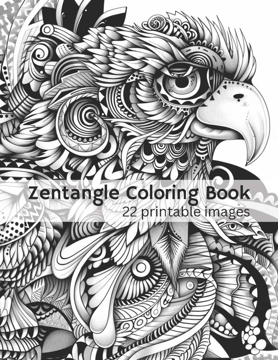Zentangle Coloring Book - 22 Pages of Creative Bliss - Printable ...