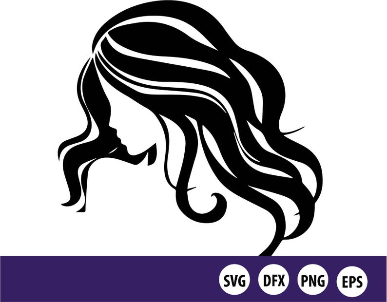 Long Hair SVG - Etsy