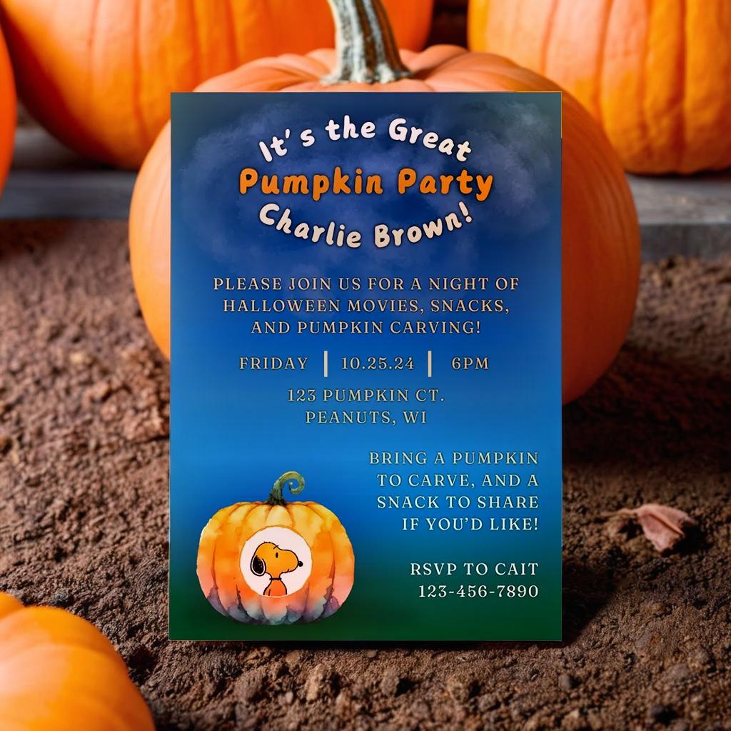 It's the Great Pumpkin Party Invitation - Etsy