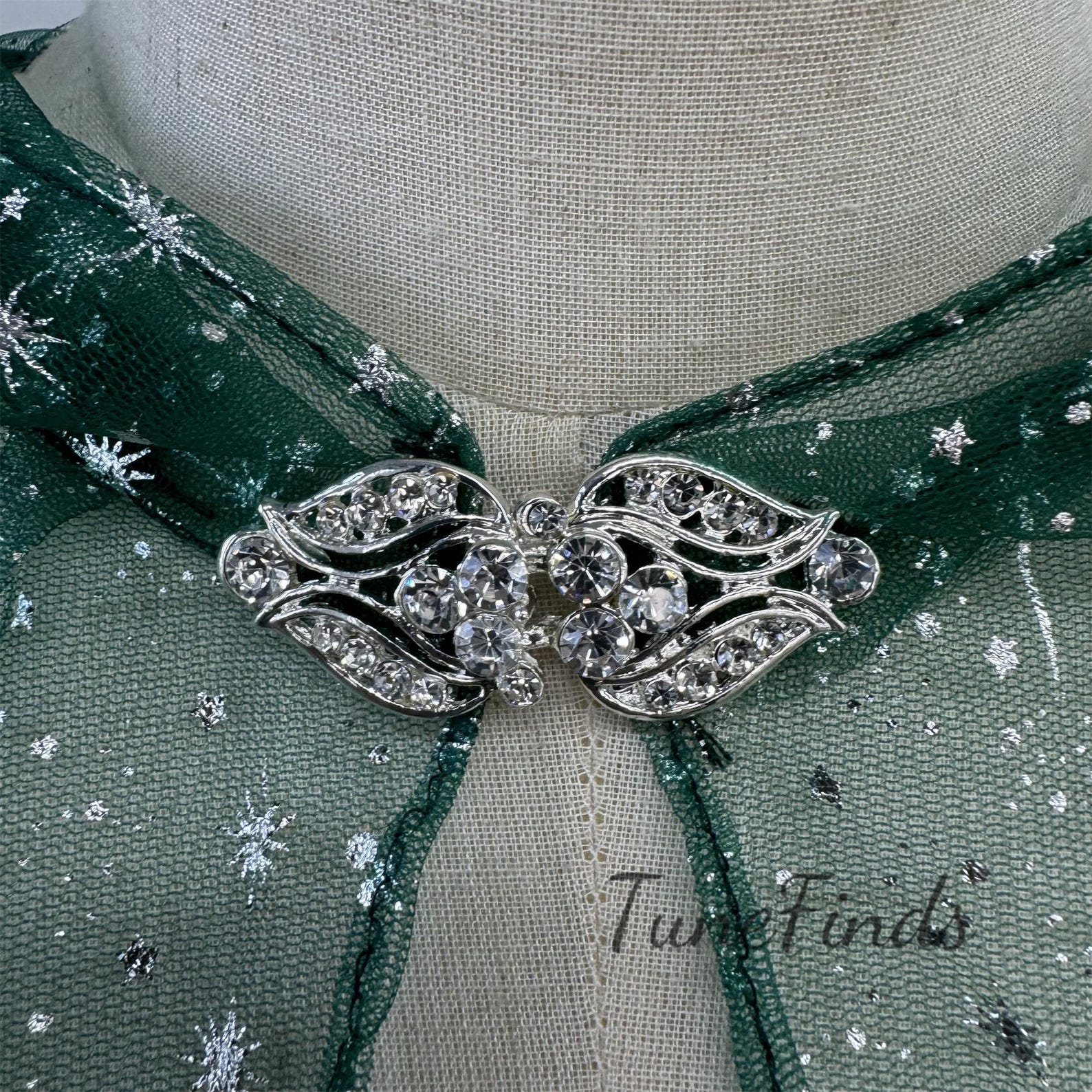 Dark Green Tulle Cape, Shiny Glitter Tulle Cape, Hooded Cape, Wedding ...