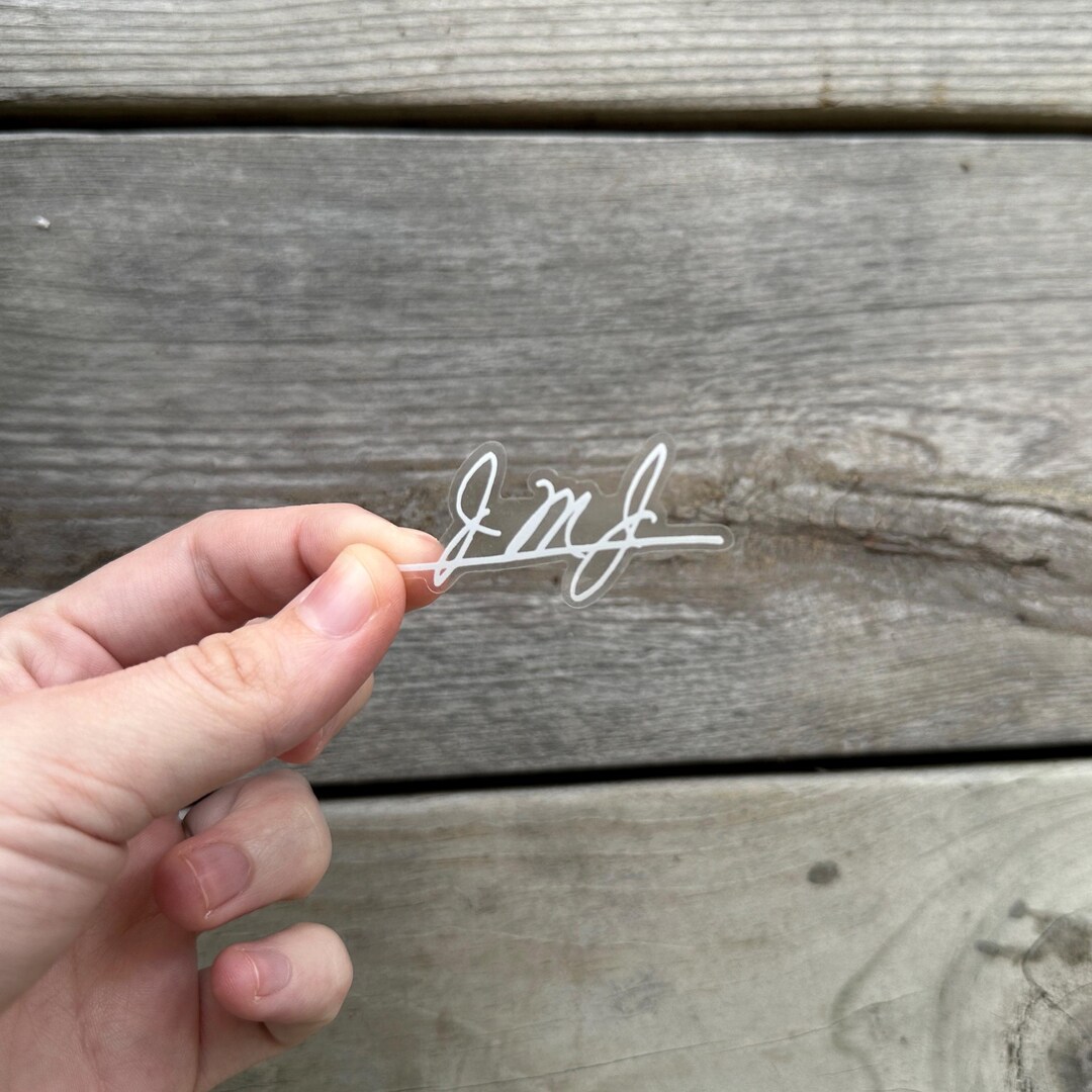 JMJ | Venerable Fulton Sheen Handwriting | Clear Mini Sticker | Jesus ...