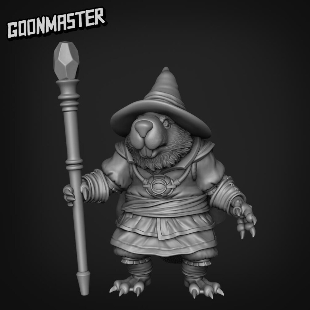 Beaver Wizard Miniature: Goon Master Games Tabletop RPG Figure - Etsy ...