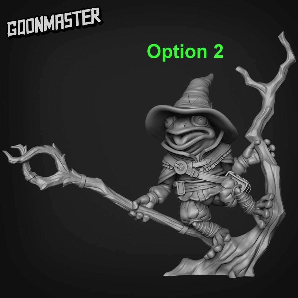 Frog Wizard Miniature: 3D Printed Resin Tabletop RPG Figure - Etsy ...
