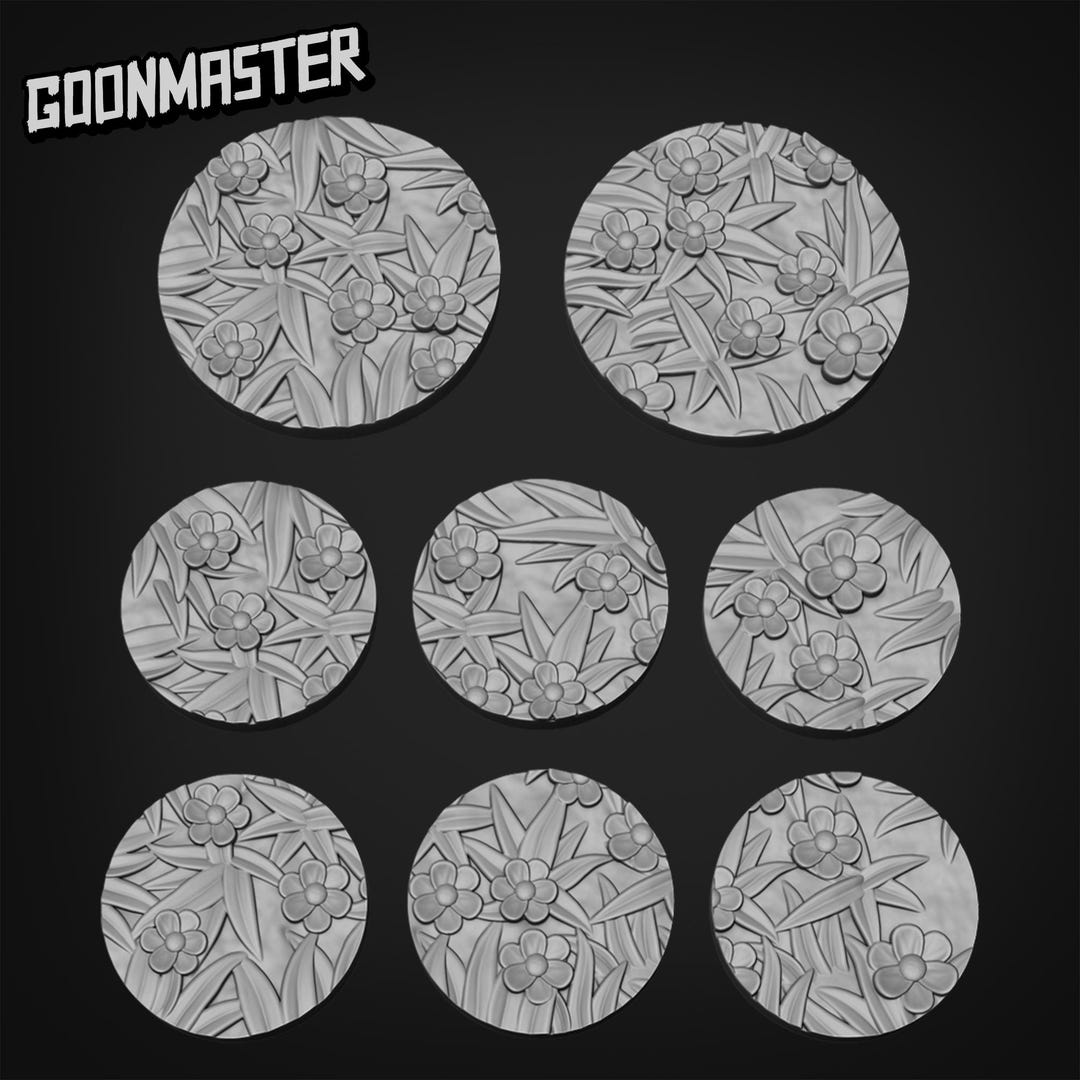 Grassy Field Bases: 3D Printed Tabletop Miniatures by Goon Master Games ...