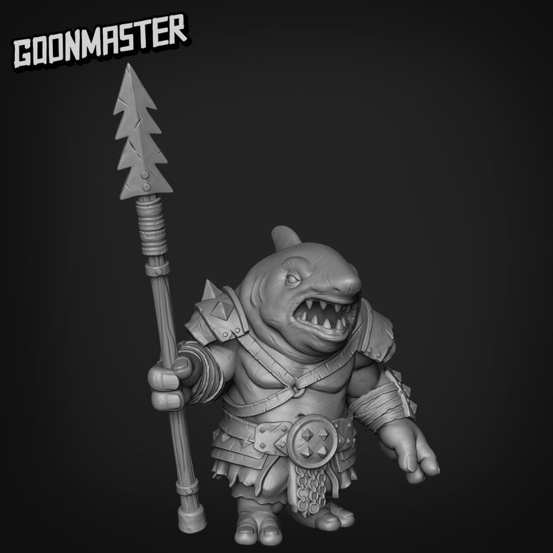 Miniatura de tiburón berserker: figura de rol de mesa impresa en 3D ...
