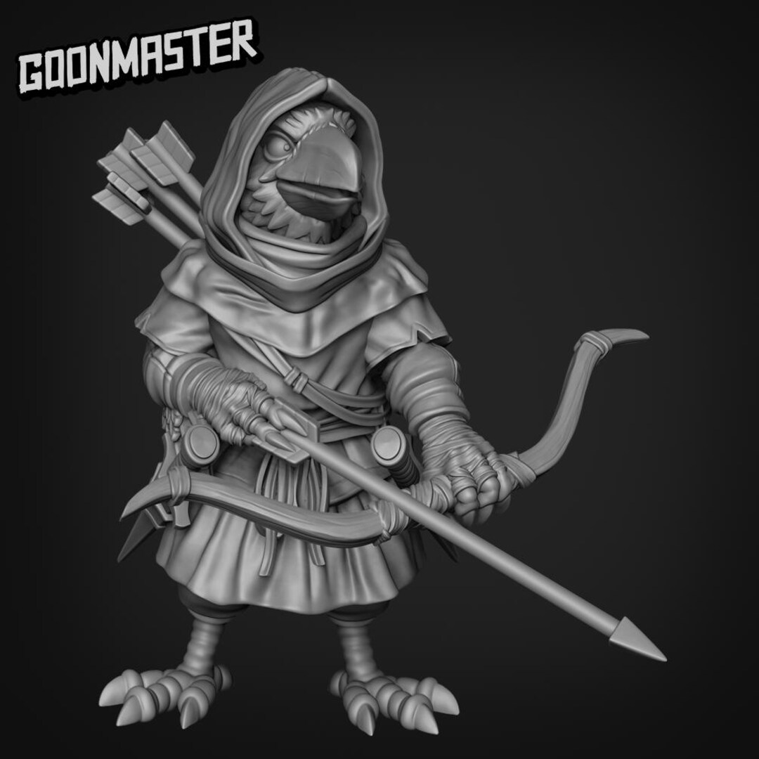 Bad Birds Archers: 3D Printed Tabletop Miniature by Goon Master Games ...