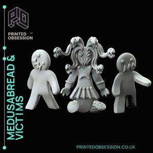 Gingerbread Medusa Miniature With Victims: 3D Printed Tabletop RPG ...