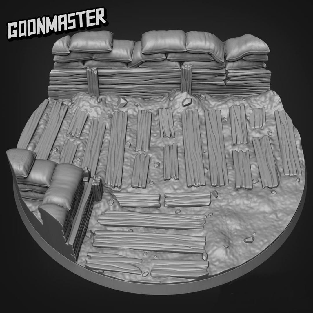 3D Printed Trench Bases: Tabletop Role Playing Miniatures by Goon ...