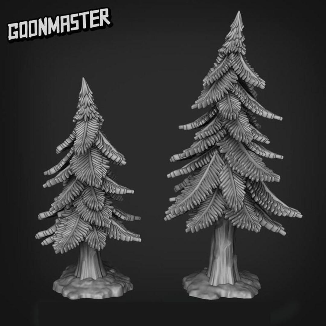 3D Printed Pine Trees: Tabletop RPG Miniatures by Goon Master Games ...