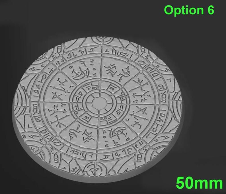 Occult Circle 3D Printed Miniature Bases: Tabletop RPG - Etsy Australia