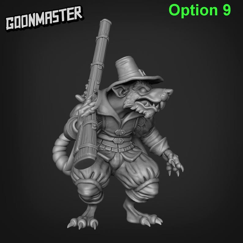 Black Powder Rats / 3D Printed Tabletop Miniatures / Goon Master Games ...
