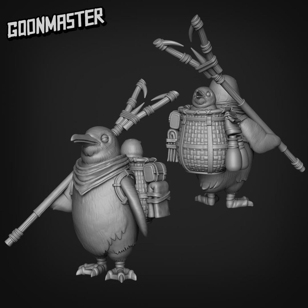 Penguin Adventurer: 3D Printed Tabletop Miniature by Goon Master Games ...