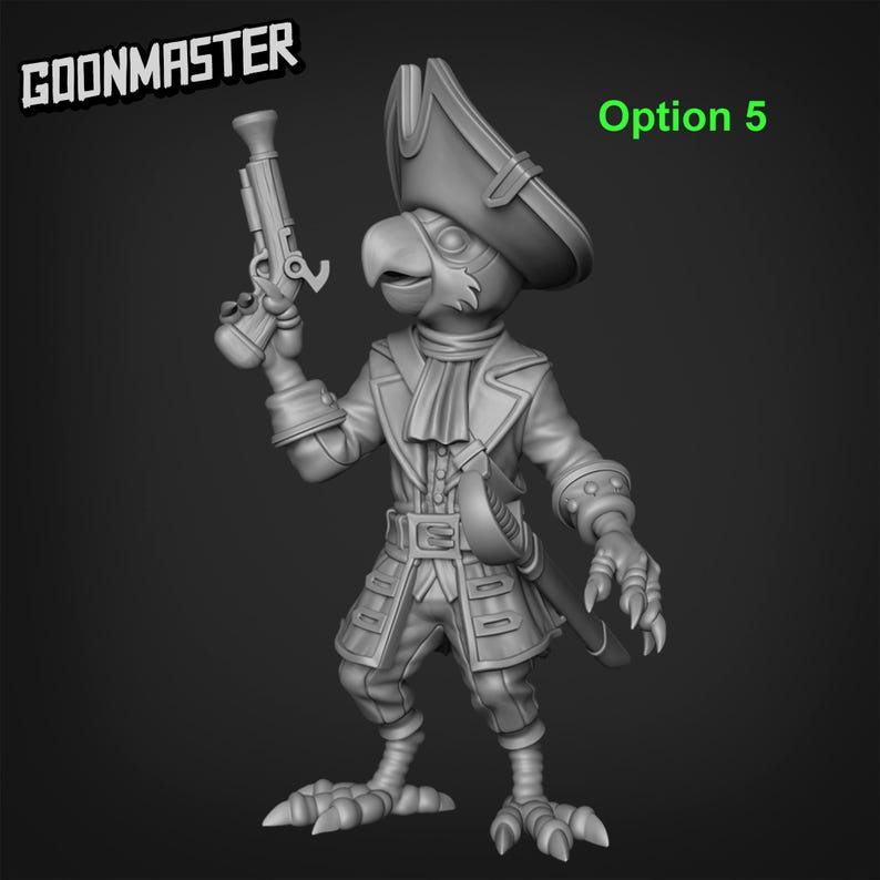 Male Pirate Parrots | Pirate Parrots | Goon Master Games | 3d Printed ...