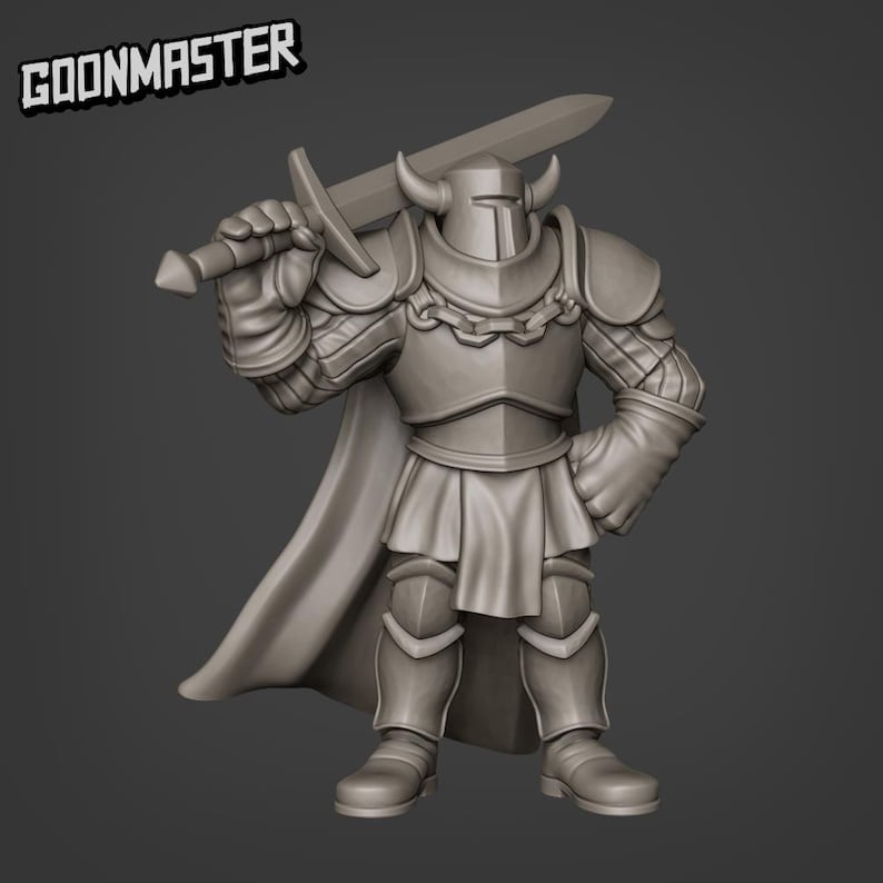 3D Printed Jugger Knight Miniature: Goon Master Games Tabletop RPG ...