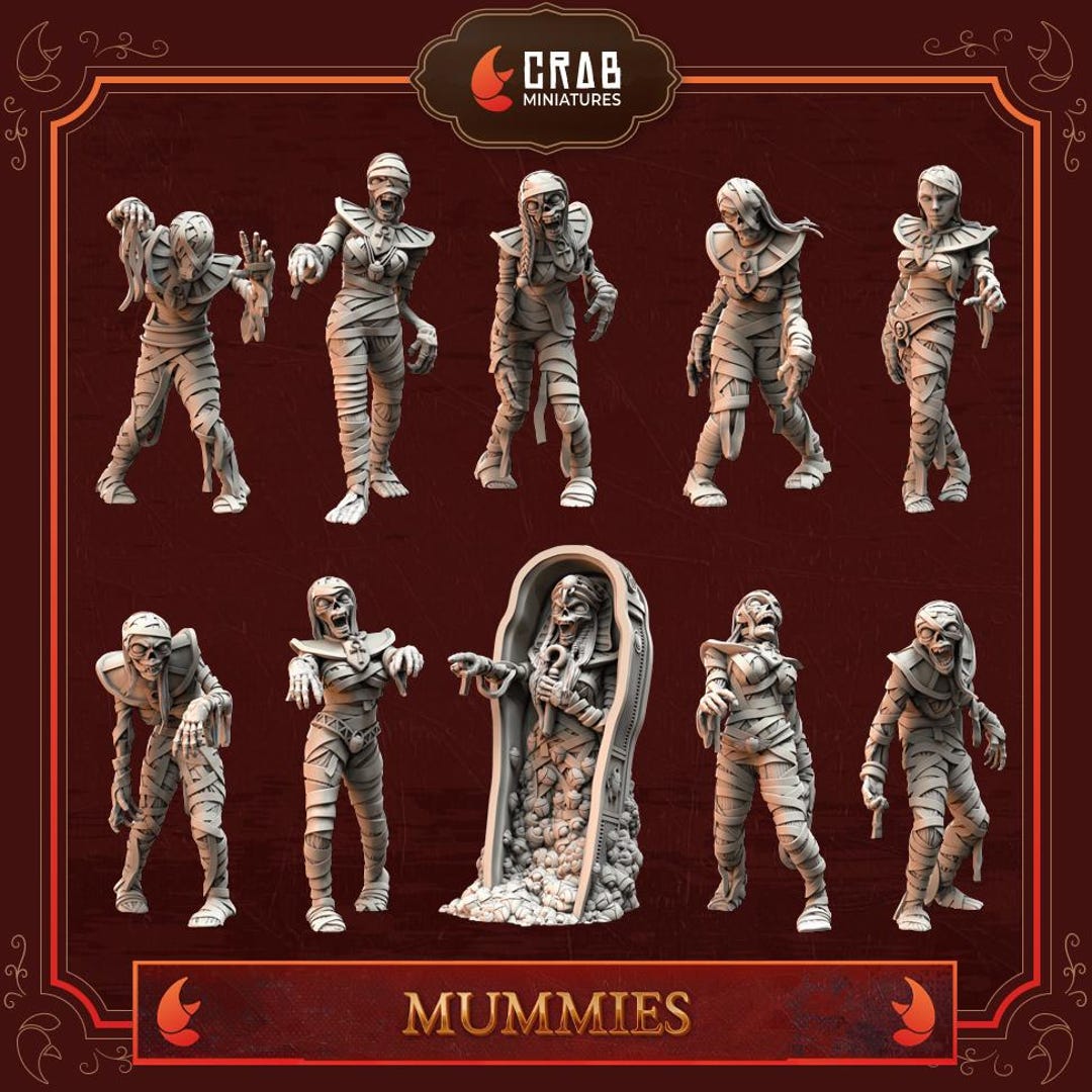Mummies - Female / Pharoah's Legacy / 3D Printed Tabletop Miniatures ...