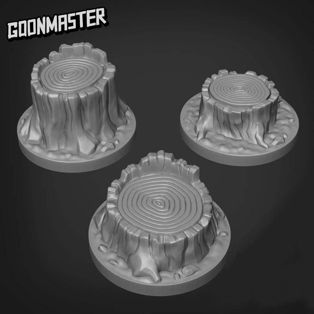 Tree Stump Bases | Battle Beavers | Goon Master Games | 3d Printed ...
