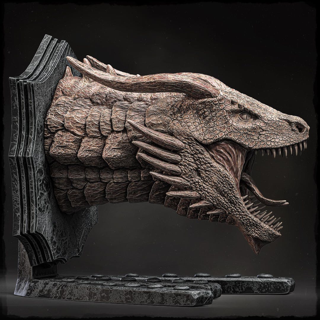 Nile Vipermaw Head Trophy / Evox Arts / 3D Printed Tabletop Miniatures ...