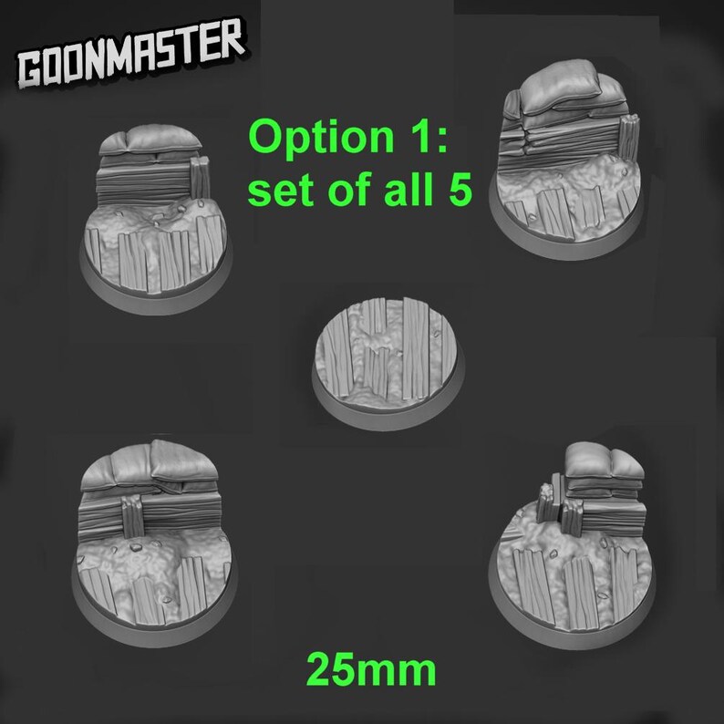 3D Printed Trench Bases: Tabletop Role Playing Miniatures by Goon ...