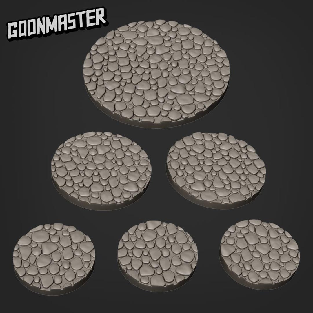 3D Printed Cobblestone Miniature Bases: 25-50mm Tabletop RPG - Etsy ...