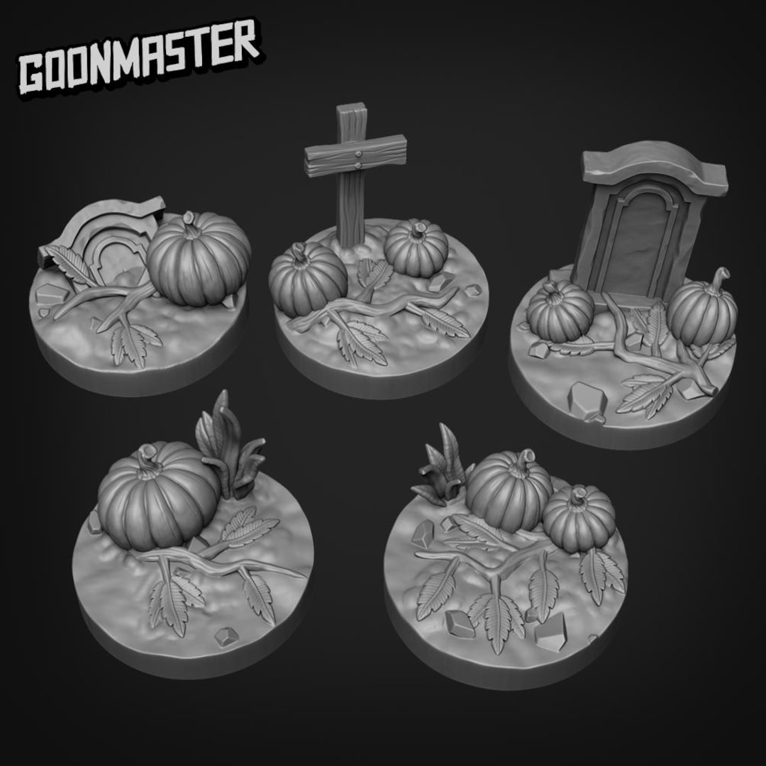 Spooky Pumpkin Bases: 3D Printed Tabletop Miniatures - Etsy Australia