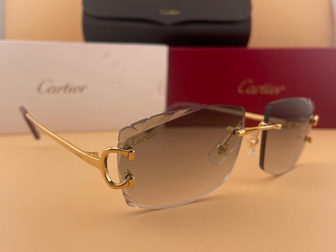 Cartier Big C Wires Brown Lenses - Etsy