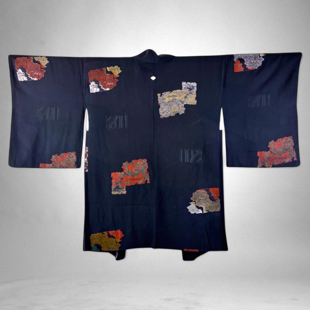 Japanese Kimono Haori Jacket, Beautiful Vintage Robe, Exquisite Vintage ...