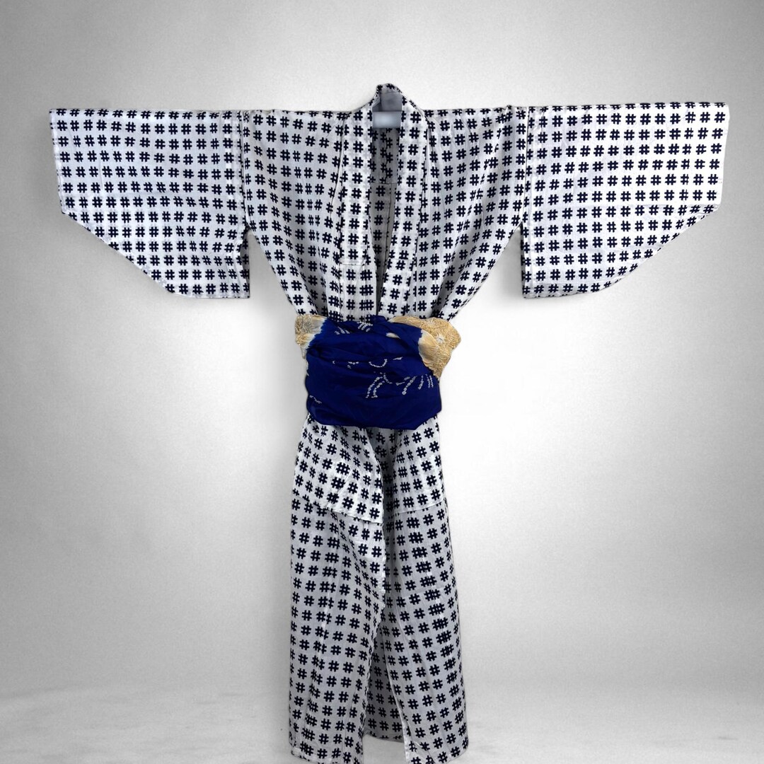 Kids Vintage Japanese Yukata, Yukata Japonaise Vintage Enfant, Navy ...