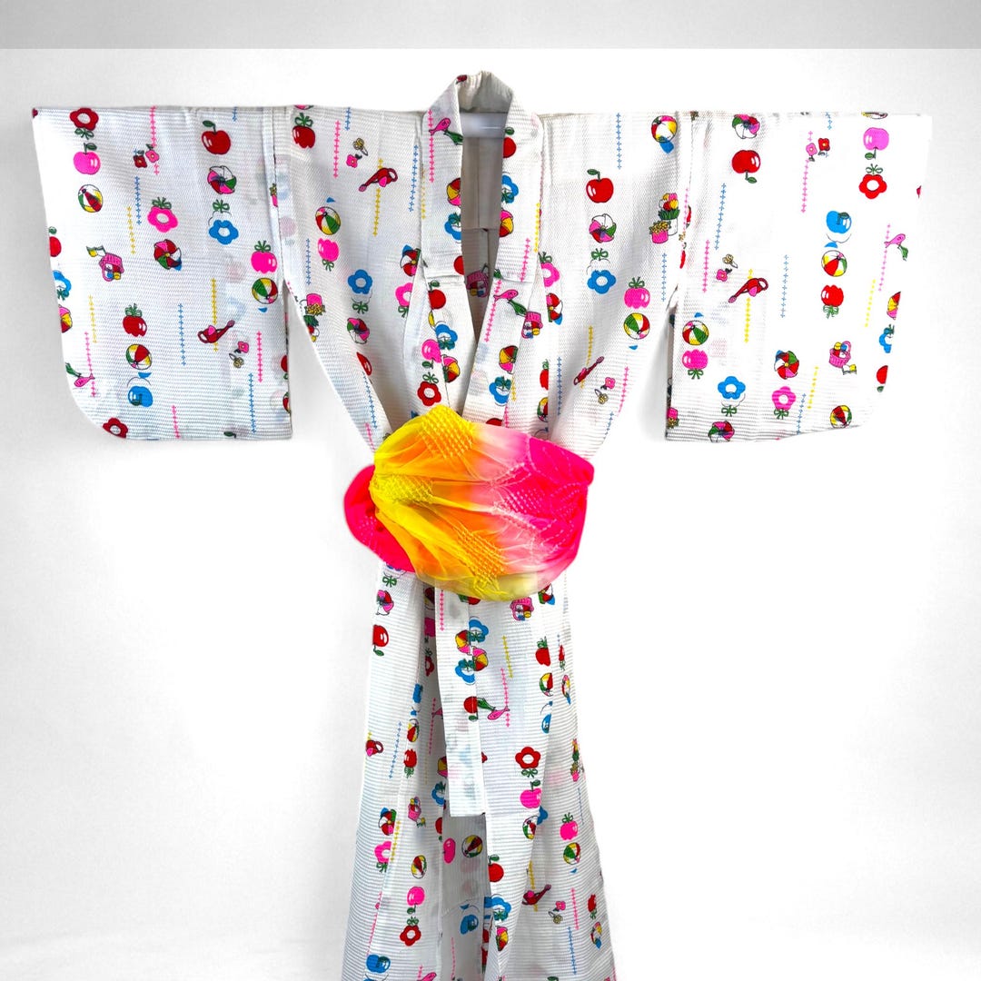 Kids Vintage Japanese Yukata, Yukata Japonaise Vintage Enfant, Retro ...