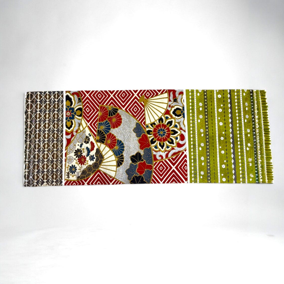 Vintage Japanese Sample Roll, Rare Mixed Pattern Cotton Blend Textile, Art-like Obi Sample Bolts ...