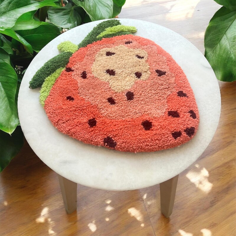 Strawberry Rug - Etsy