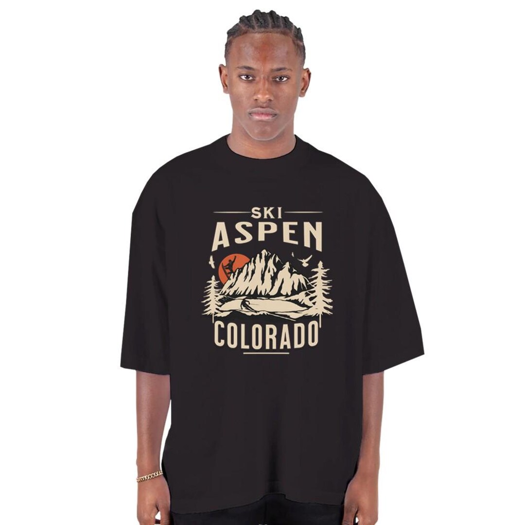 Custom Aspen Colorado Oversized T-shirt Custom Ski Resort Tee Retro ...