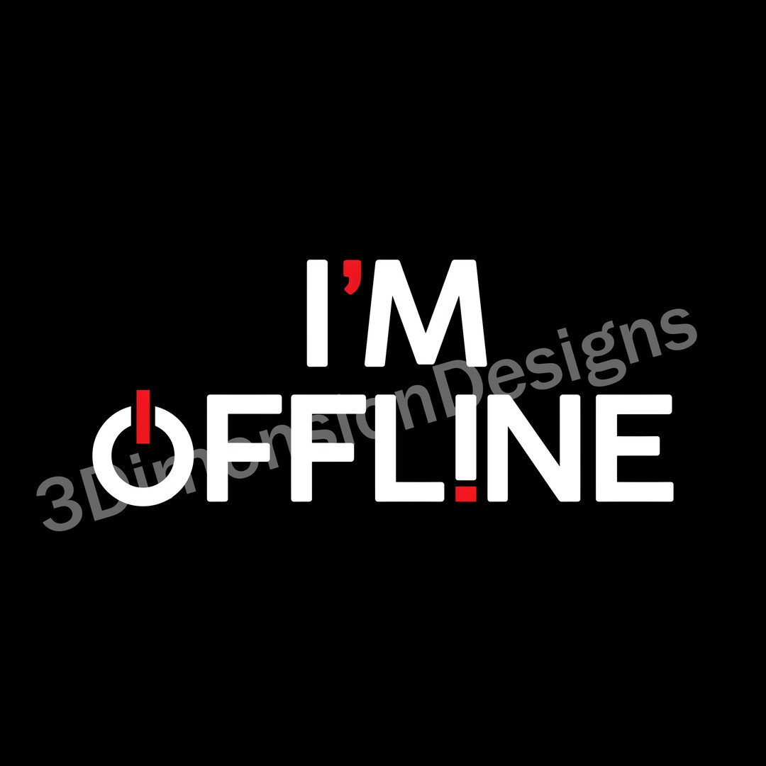 Estoy desconectado PNG y SVG / Descarga digital / Transparente para DTF ...