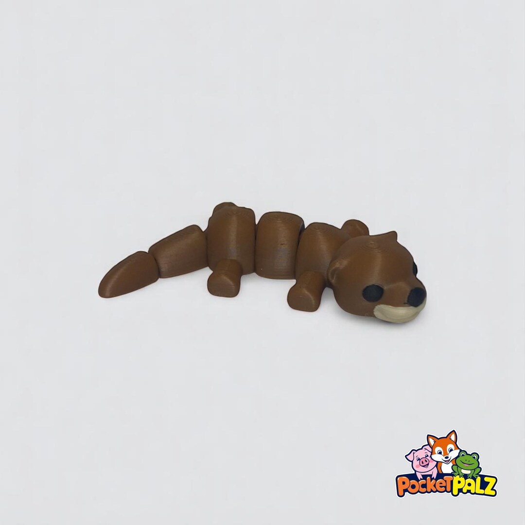 Pocket Palz - 3D Printed Mini Flexi Otter Fidget Toy | Sensory Toys ...