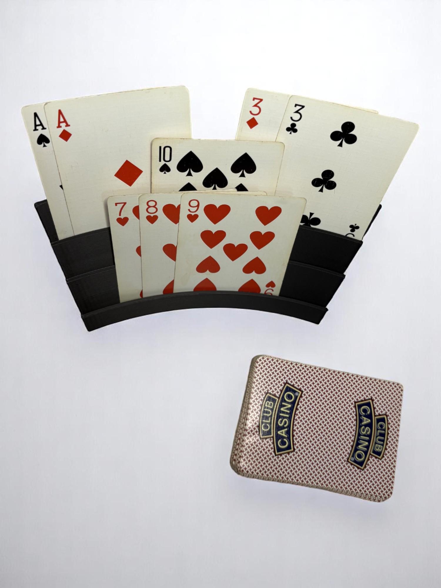 Curved 3D Printed Playing Card Holder | Triple Row Design for Easy Card ...