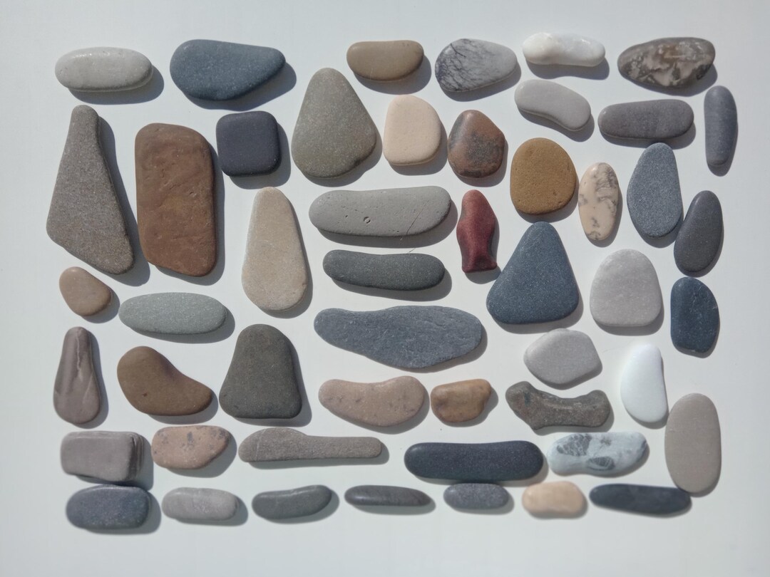 50 Pcs Natural Sea Stones 199 Gr./ Beach Stones / K-354 - Etsy