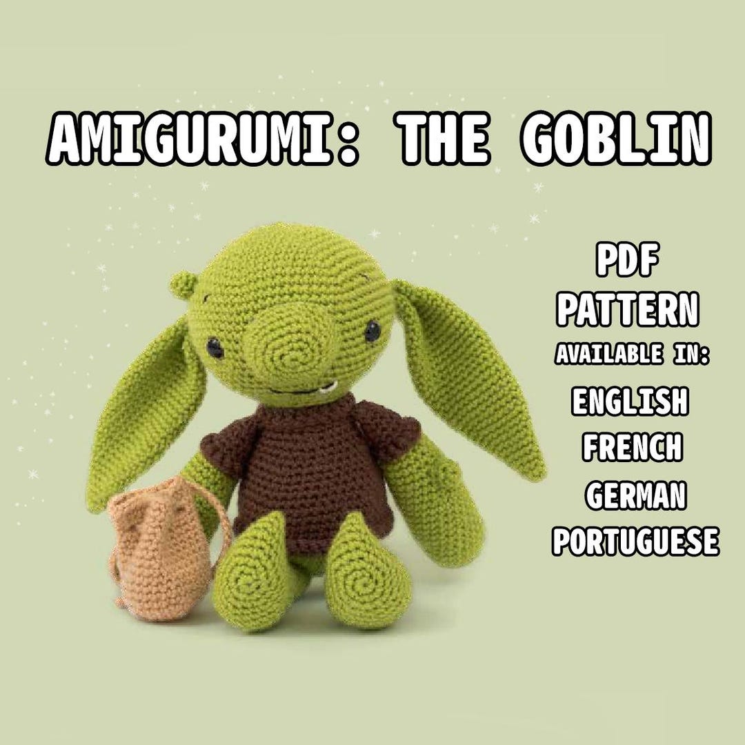 Amigurumi the Goblin, Crochet Goblin Pattern, Goblin Crochet Pattern ...