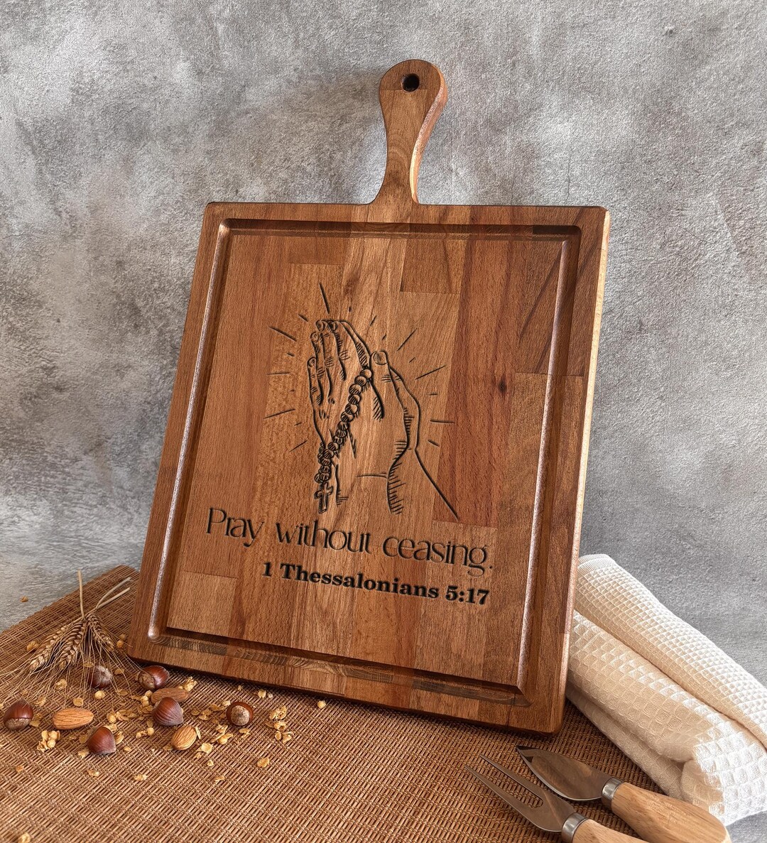 Custom Engraved Cutting Board With Bible Verse, pastor gift, Christian ...
