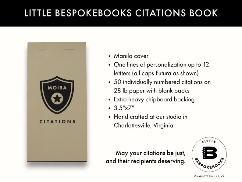 Personalized Citations Book - Etsy