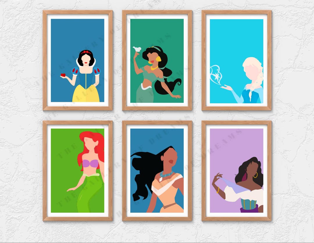 Royal Silhouettes: the Faceless Disney Art Collection - Etsy