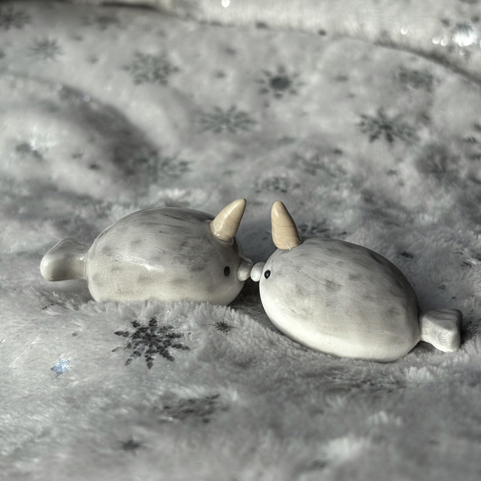 Narwhal Desk Friend | Handmade Polymer Clay Desk Pet Sculpture, Cute ...