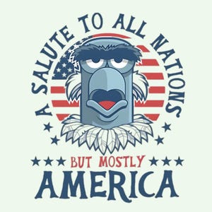 Sam the Eagle Patriotic T-shirt: Muppets Salute to America - Etsy