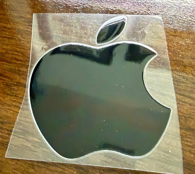 Retro Apple Logo Sticker | Classic Mac Vinyl Decal - Etsy