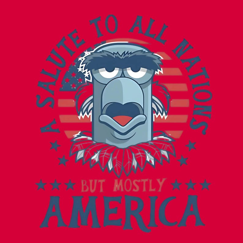 Sam the Eagle Patriotic T-shirt: Muppets Salute to America - Etsy