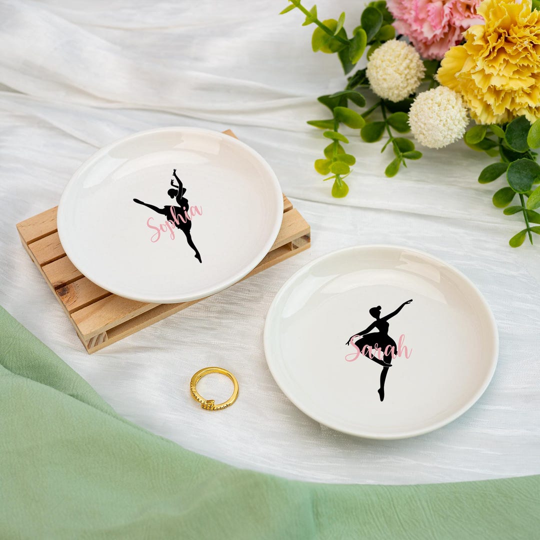 Personalized Trinket Dish,elegant Ballet Ring Dish,dance Teacher Gifts ...