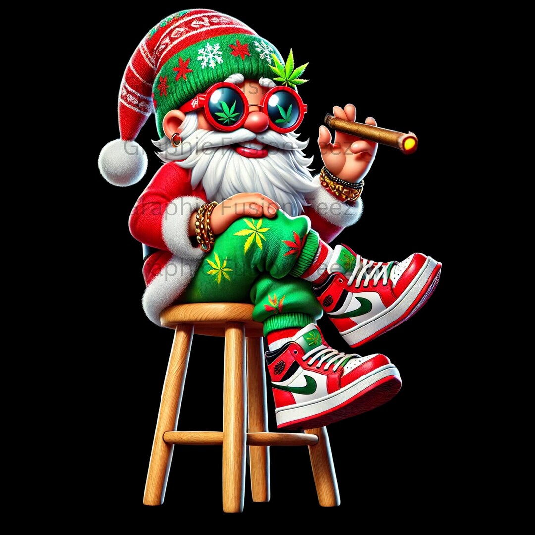 Cool Santa PNG, Blazin Santa, High Life, Weed Santa, Santa Smoking a ...