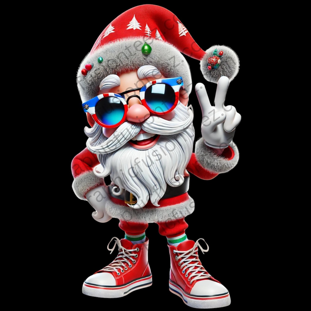 Cool Santa, Christmas PNG. Santa PNG. - Etsy