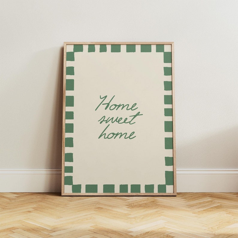 Home Sweet Home Print: Trendy Typography Art Poster - Etsy